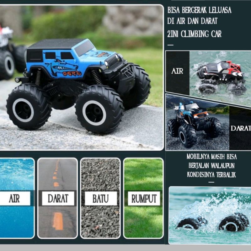Jual MOBIL RC ROCK CLIMBER OFFROAD AMPHIBI BISA JALAN DI AIR | Shopee ...