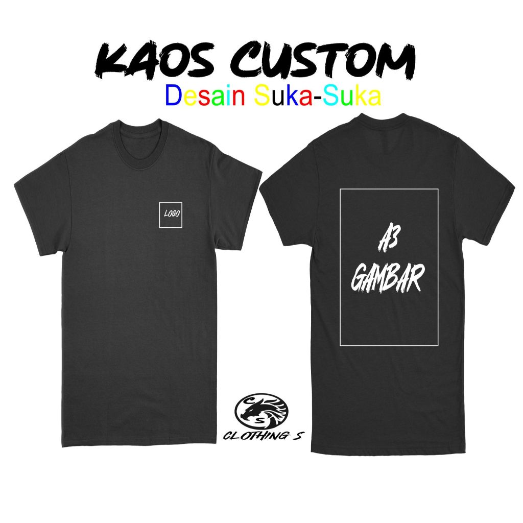 Jual KAOS CUSTOM SABLON DTF SATUAN BISA SABLON FOTO DAN GAMBAR BUCIN ...