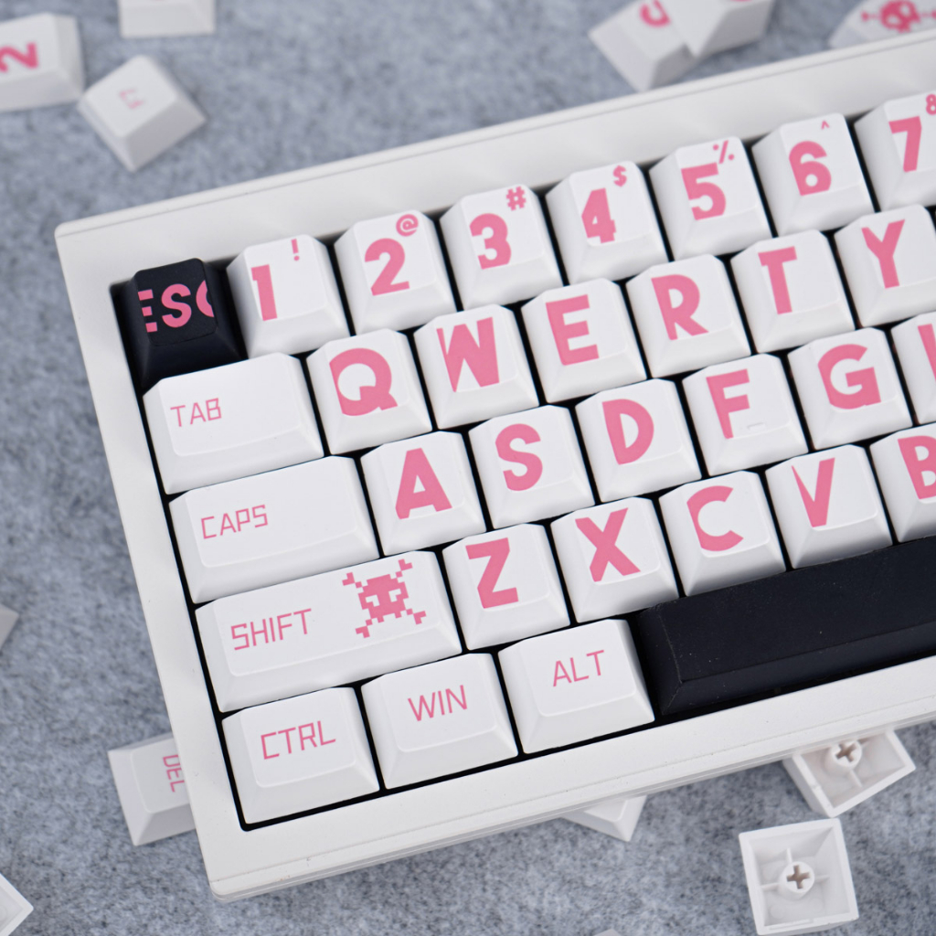 Jual Zifriend Pink Pixel Keycap 133 Keys Cherry Profile PBT Set For DIY Mechanical Keyboard ...