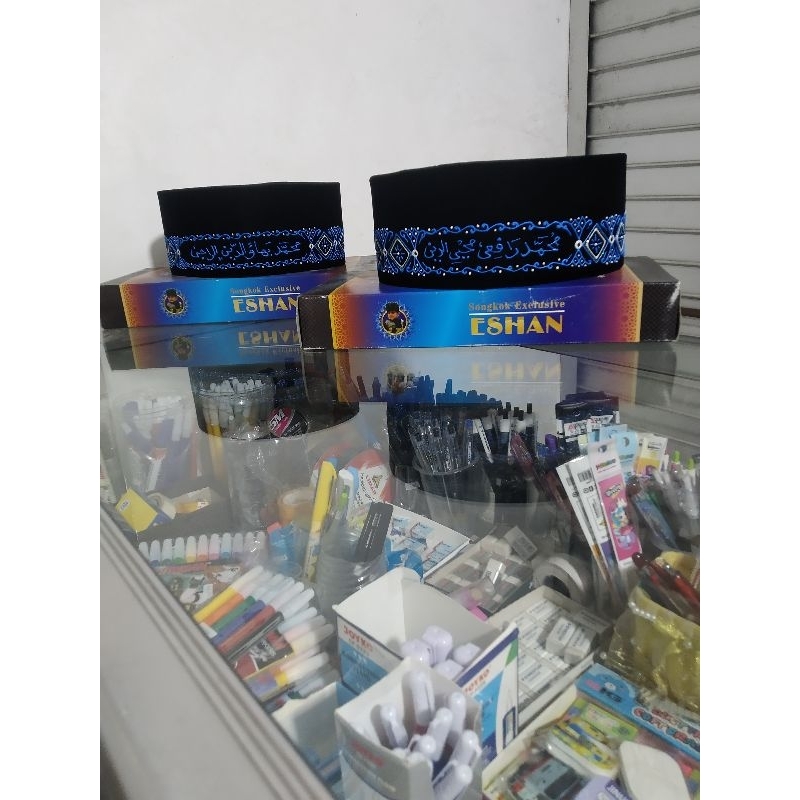 Jual songkok lukis batik kombinasi nama arab kopiah kembangan exvlusive ...