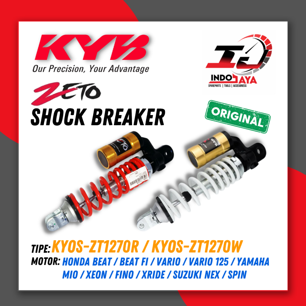 Jual SHOCKBREAKER + TABUNG KAYABA KYOS-ZT1270R UNTUK MOTOR ALL MATIC ...