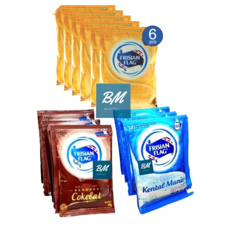 Jual Susu Kental Manis Frisian Flag Renceng 6 Sachet / SKM Susu Bendera ...