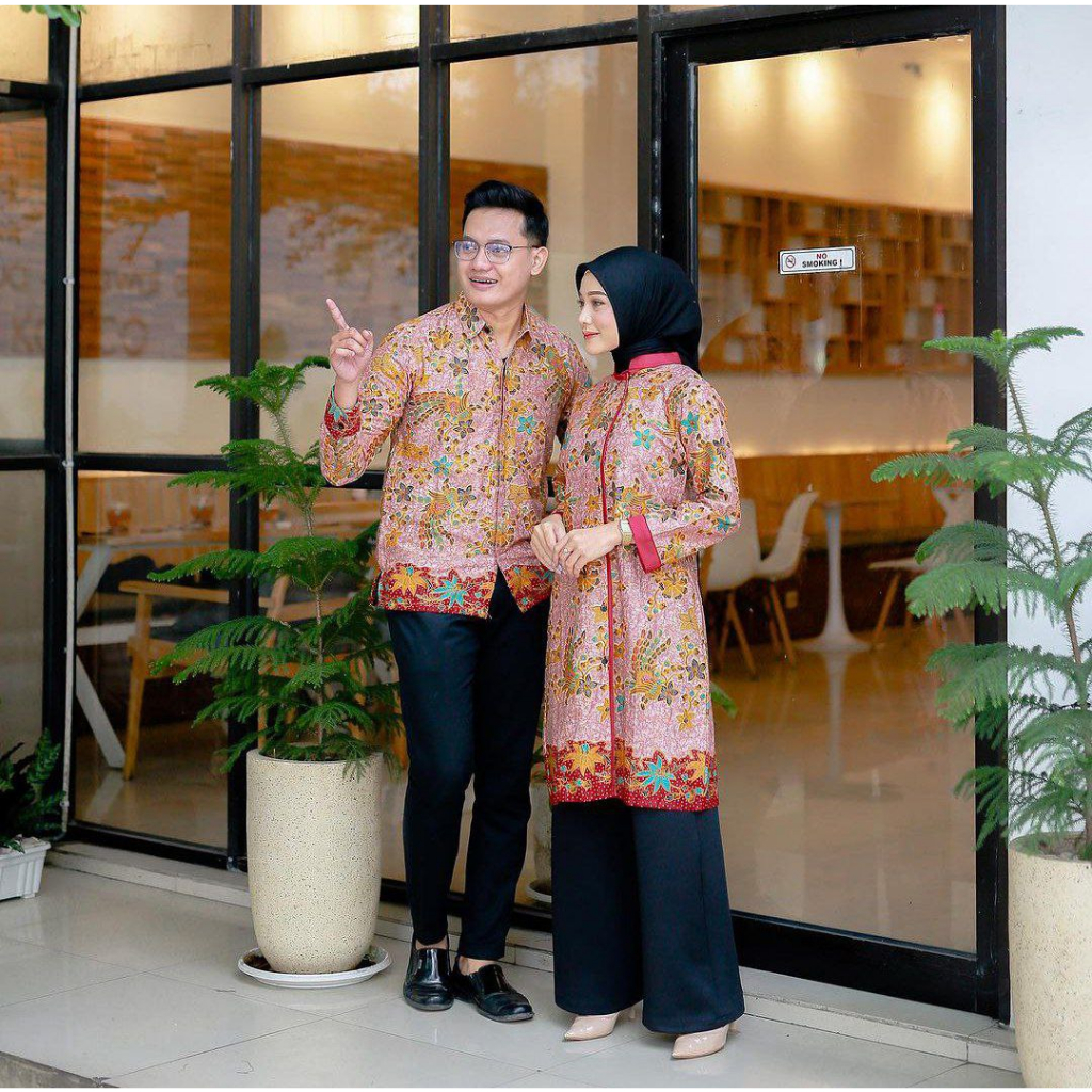 Jual Benang Raja Batik Couple Pria Wanita katun Motif Remekan | Shopee ...