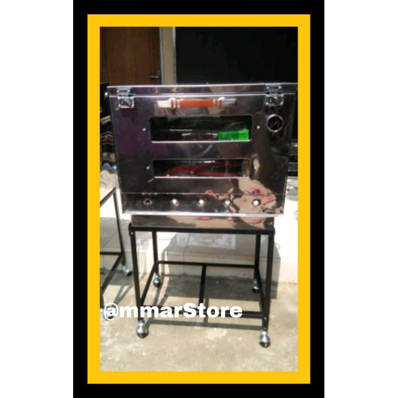 Jual OVEN GAS UKURAN 60X40X55 CM, OVEN GAS STAINLESS+TERMOMETER, OVEN ...