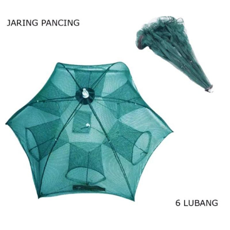 Jual Perangkap Bubu Payung 6 Lubang Alat Jaring Pancing Jala Ikan Udang ...