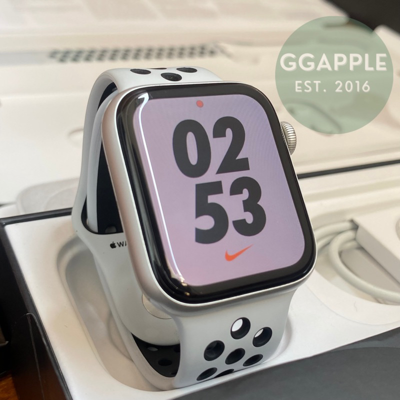 Jual Apple Watch Series 5 44mm Nike+ Silver Platinum Fullset Original ...