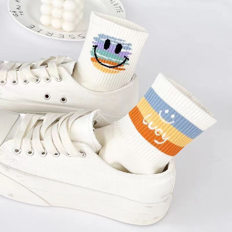 Jual KAOS KAKI - stocking colorful rainbow aesthetic | Shopee Indonesia