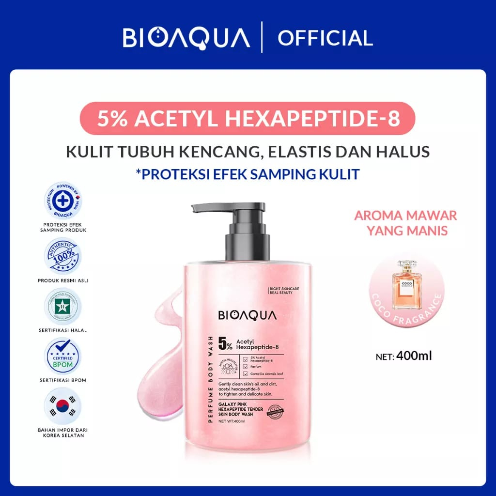Jual BIOAQUA Body Wash 400ml - Smooth Skin | Pore Refining | Tender Skin | Brighten Skin | 24k ...
