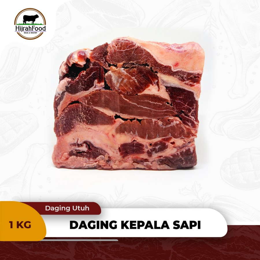 Jual Hijrahfood Beef Head Meat US 1 kg Daging Kepala Sapi Soto / Sop ...