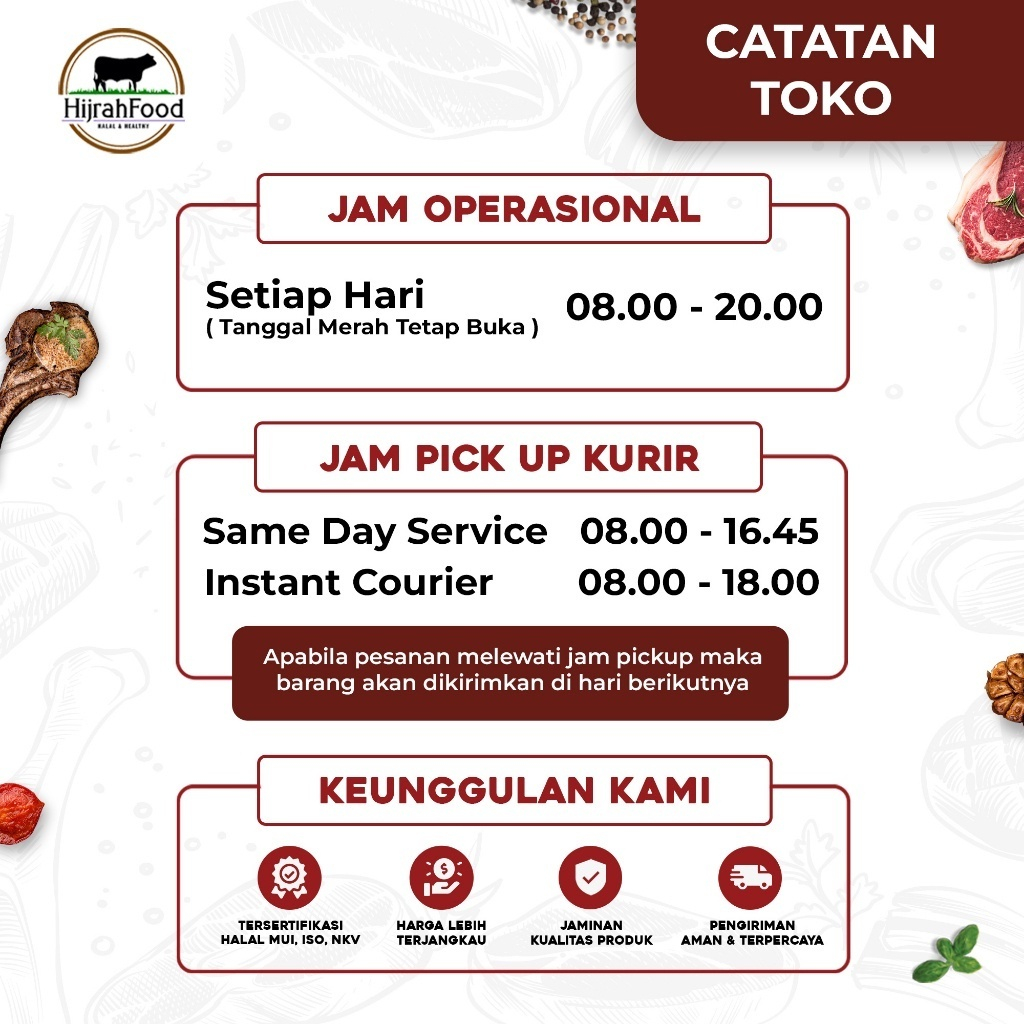 Jual Hijrahfood Beef Head Meat US 1 kg Daging Kepala Sapi Soto / Sop ...