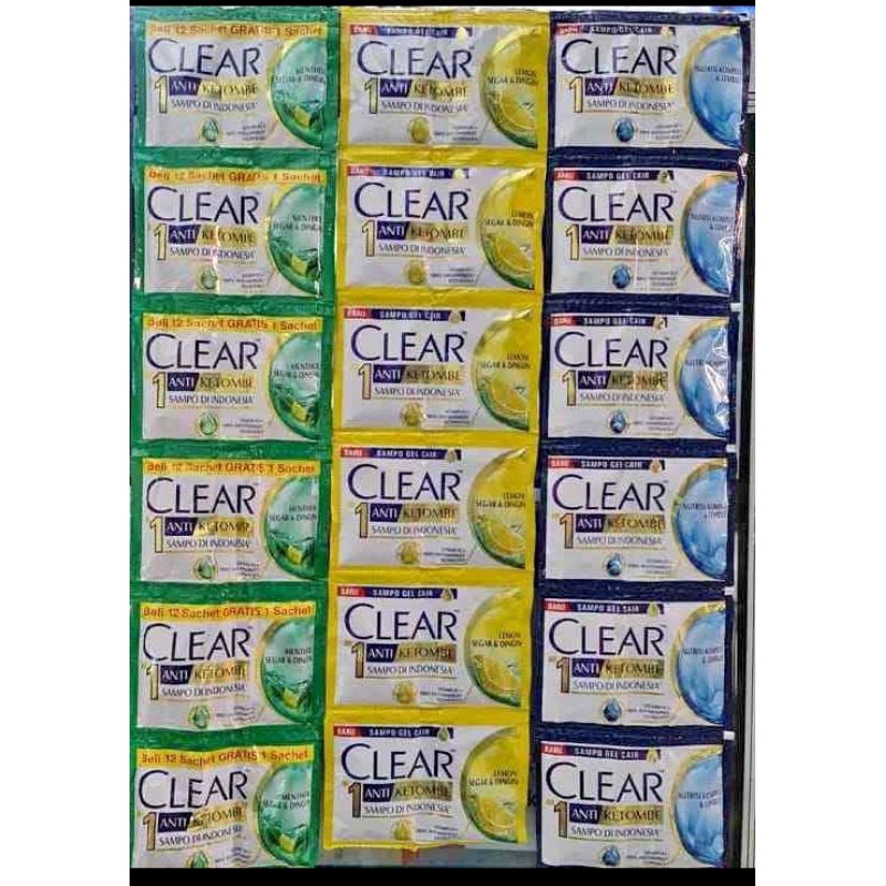 Jual shampo clear sachet isi 24pcs | Shopee Indonesia