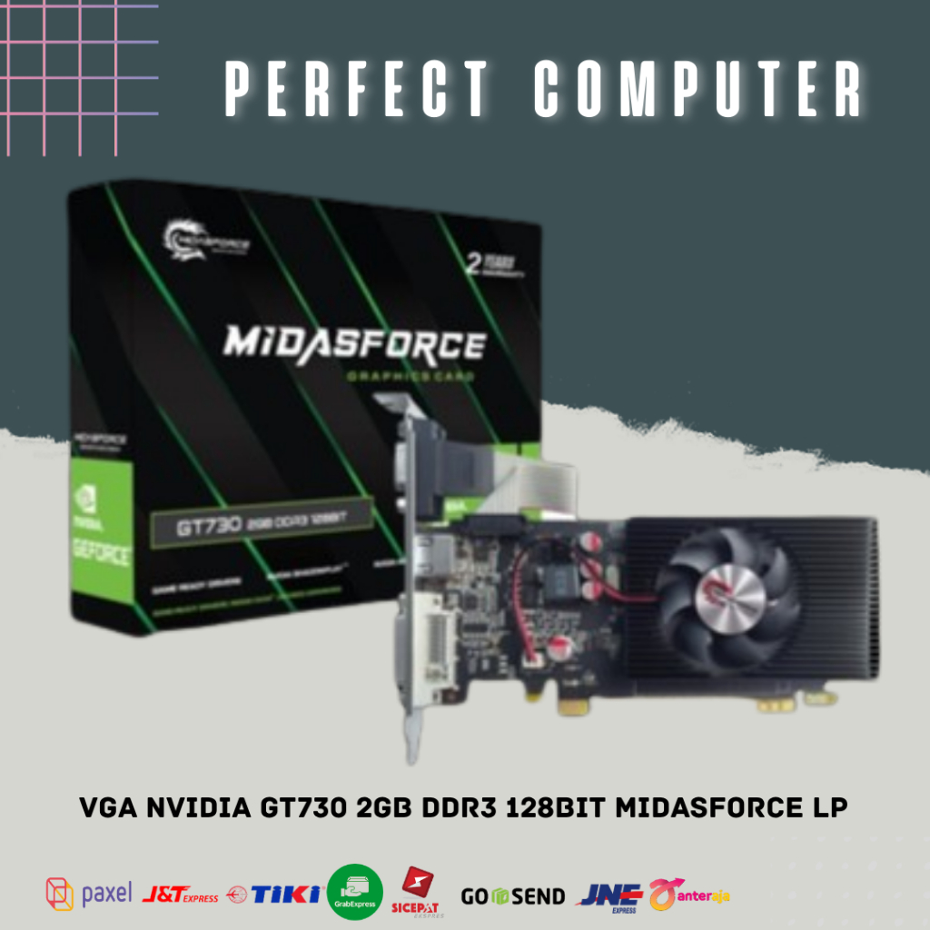 Jual Vga Nvidia GT730 2GB DDR3 128bit Midasforce LP | Shopee Indonesia