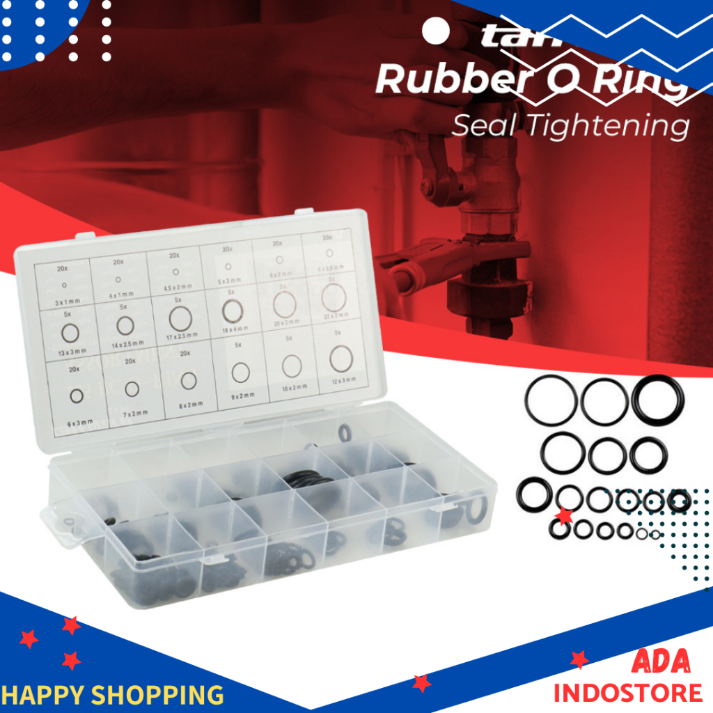Jual Karet Pencegah Kebocoran Karet Rubber O Ring Seal Tightening 225 PCS | Shopee Indonesia