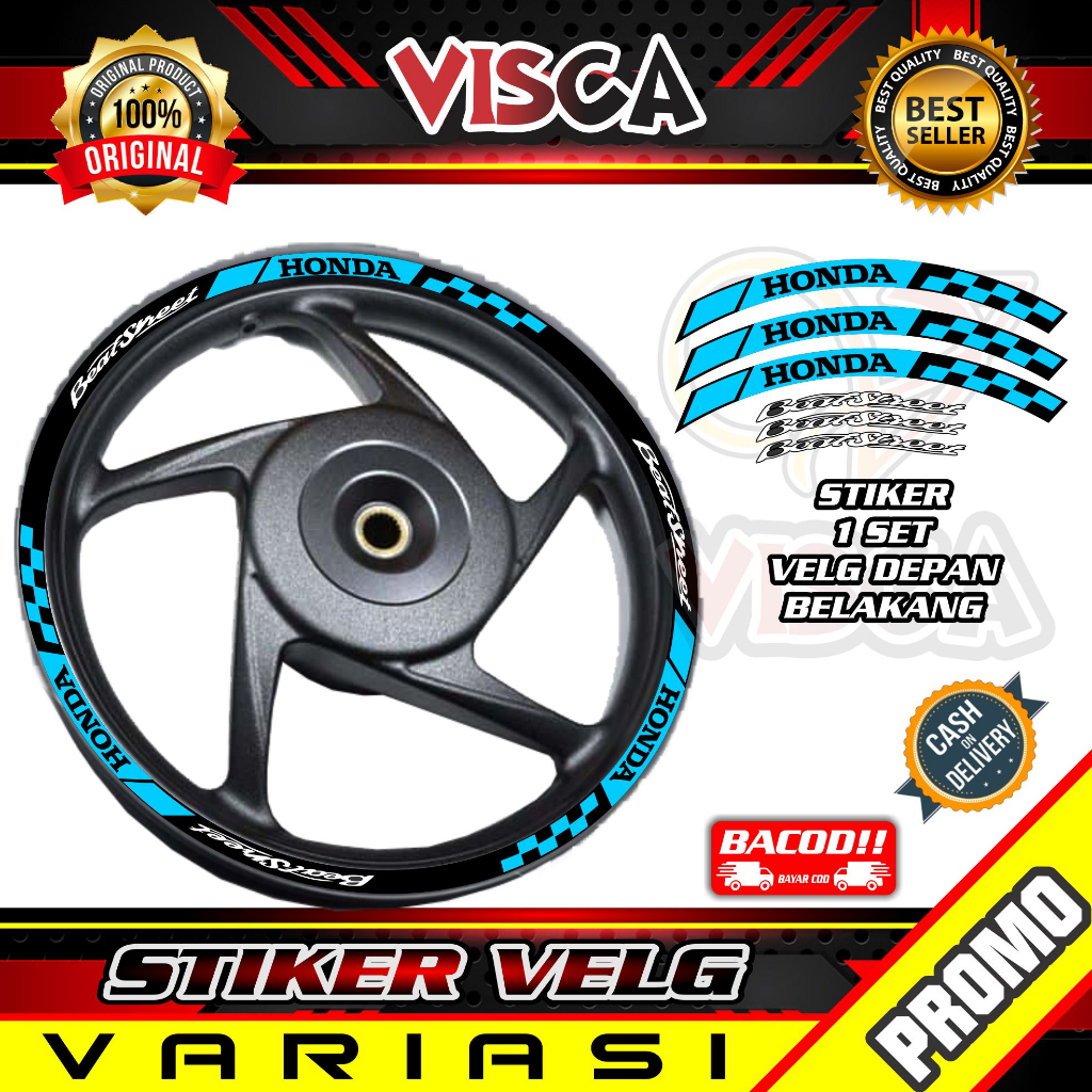 Jual Stiker Velg List Velg Motor Stiker Velg BEAT FLAGE | Shopee Indonesia