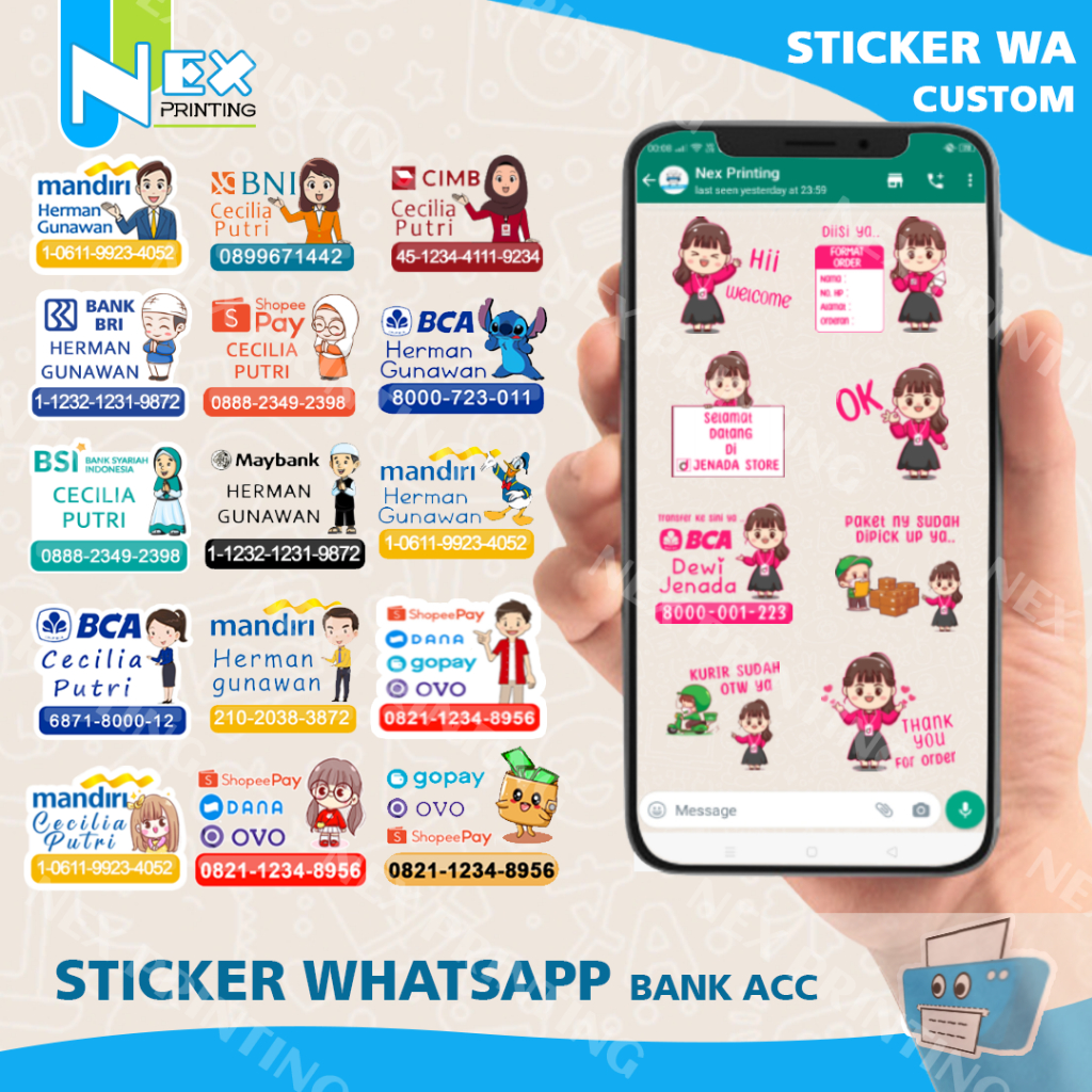 Jual Jasa Sticker Whatsapp Telegram rekening Sticker Wa stiker wa ...