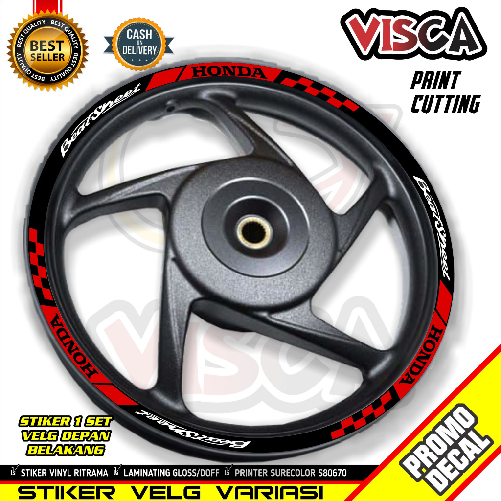 Jual Stiker Velg List Velg Motor Stiker Velg BEAT FLAGE | Shopee Indonesia