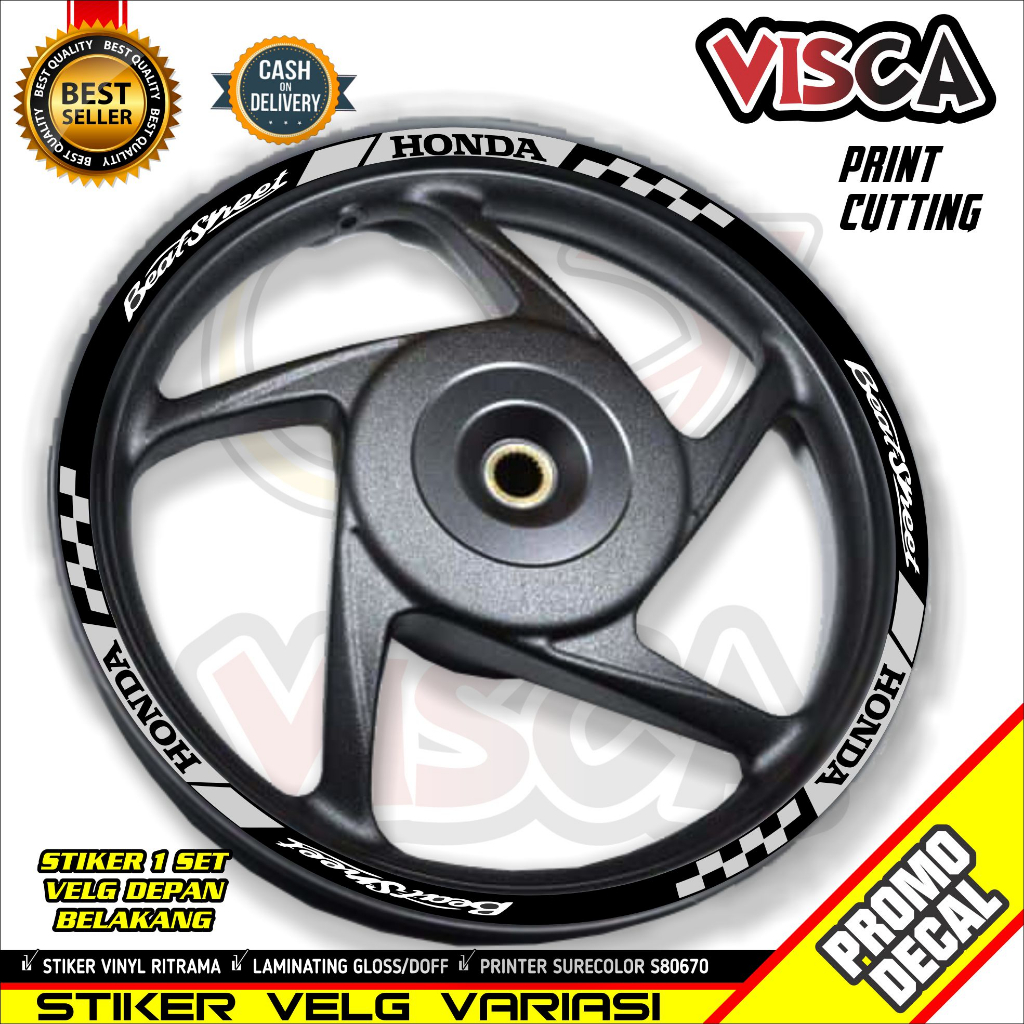 Jual Stiker Velg List Velg Motor Stiker Velg BEAT FLAGE | Shopee Indonesia