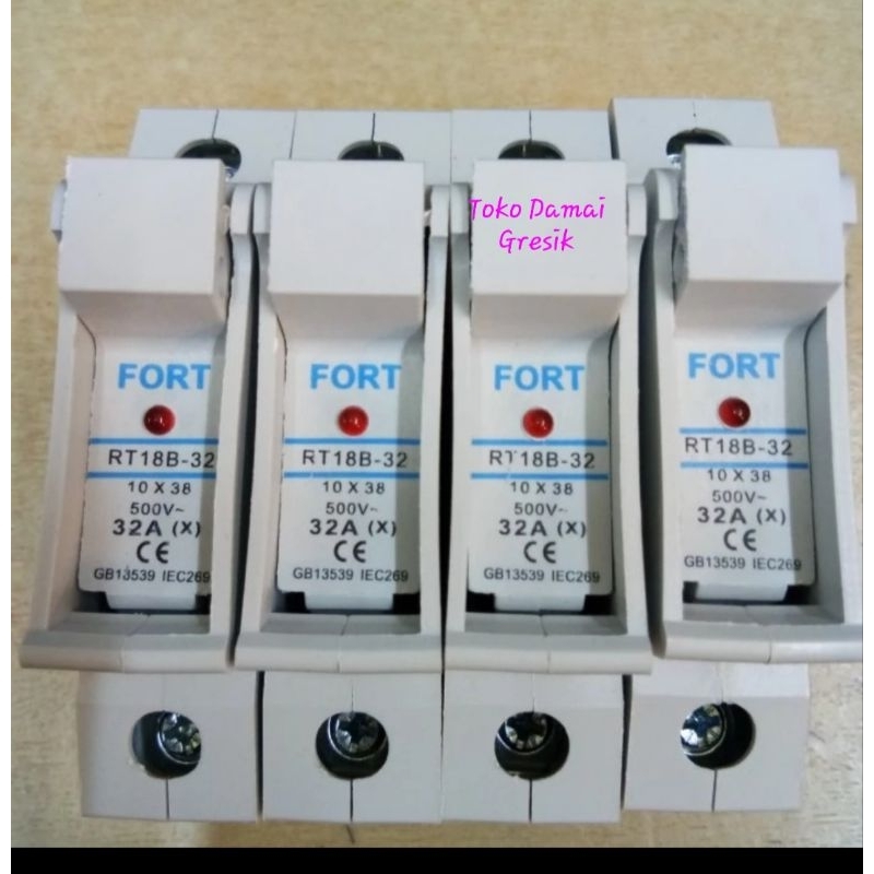 Jual Fort Fuse Catrige RT 18-32 model MCB din Rail mounting Fuse Holder With lamp | Shopee Indonesia