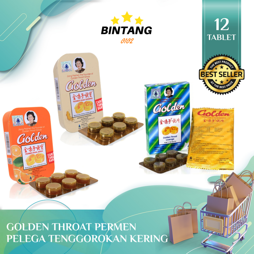 Jual SALE golden throat obat permen sakit tenggorokan / Pelega ...