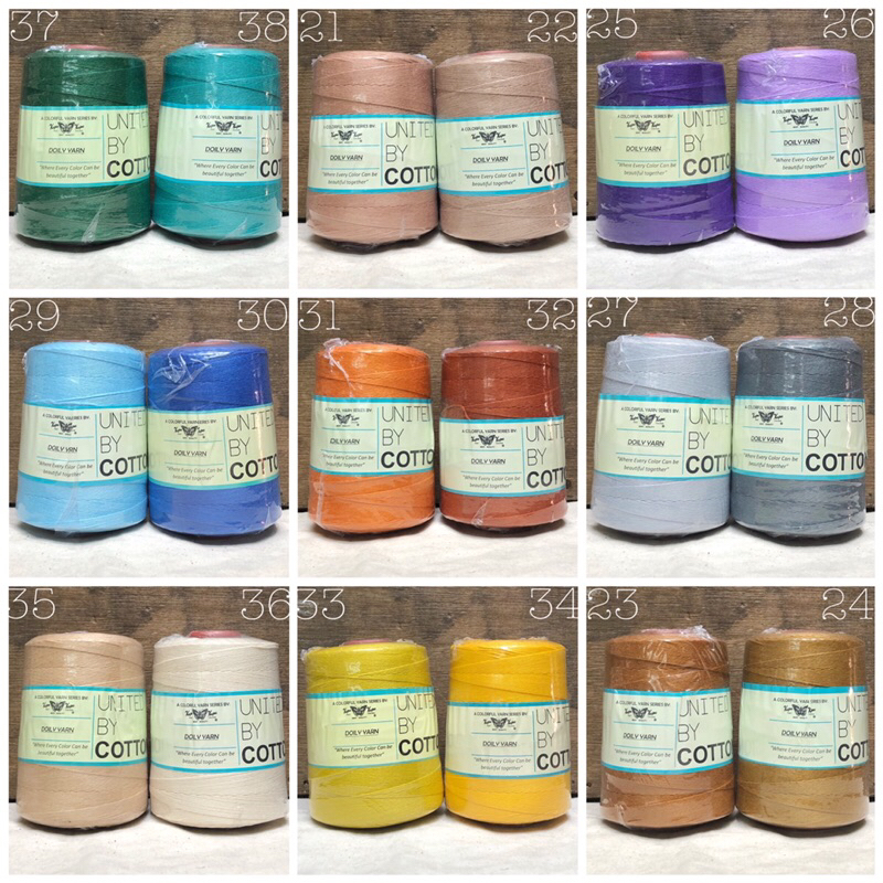 Jual benang rajut united doily cones 300gr / cotton lace /katun lace ...