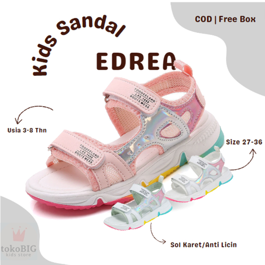 Jual Edrea Sepatu Sandal Anak Import Size 27-38 Usia 4-9 Tahun | Shopee Indonesia