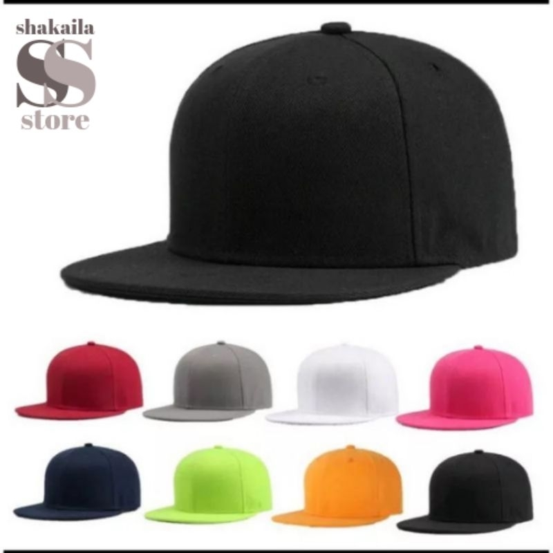 Jual Topi snapback polos hip hop polos distro bahan rafel berkualitas ...