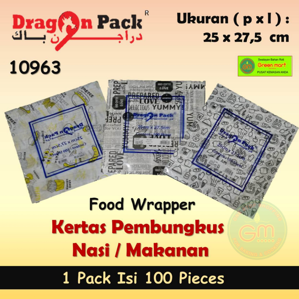 Jual Kertas Pembungkus Nasi Laminasi Print Kertas Nasi KFC Dragon Pack ...