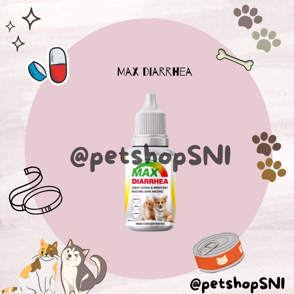 Jual (MAX) MAX DIARRHEA Obat diare mencret kembung pada kucing anjing ...