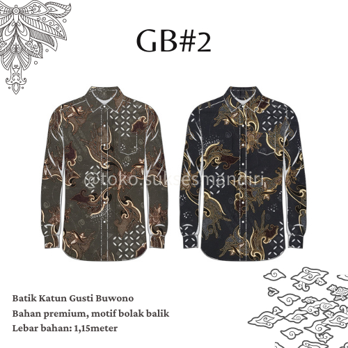 Jual [GB2] ½ meter Batik Katun Gusti Buwono Premium Motif Abstrak Batik Keluarga Wisuda Tunangan ...
