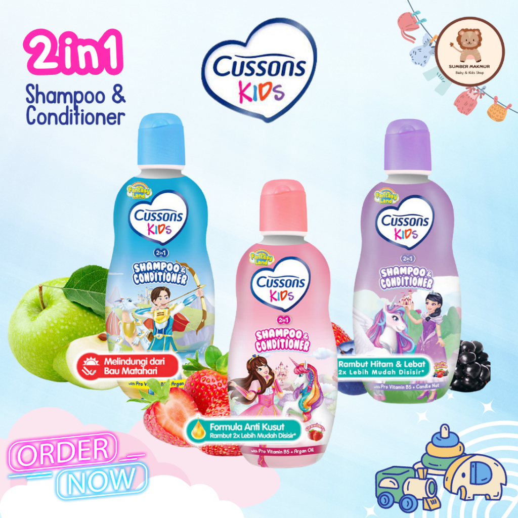 Jual CUSSONS KIDS 2IN1 SHAMPOO & CONDITIONER 90ML/100ML WITH PRO ...