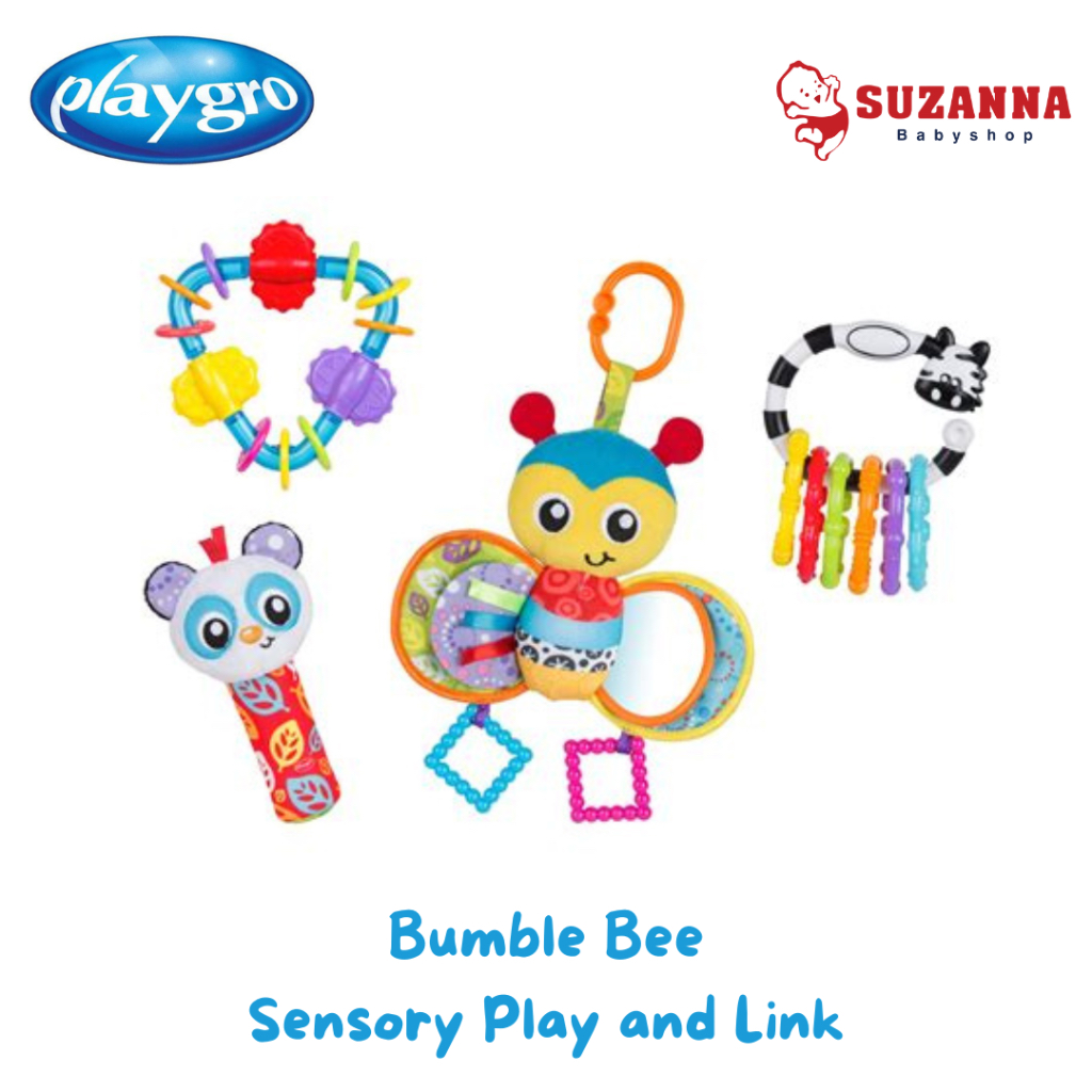 Jual Playgro Bumble Bee Sensory Play and Link / Rattle / Teether ...