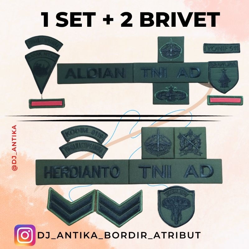 Jual 1 set atribut PDL TNI _ papan nama PDL TNI (mika/kain keras) | Shopee Indonesia