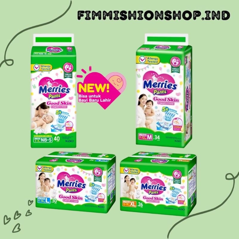 Jual FIMMISHIONSHOP Popok Celana Bayi Batita Balita Merries Baby Diaper ...