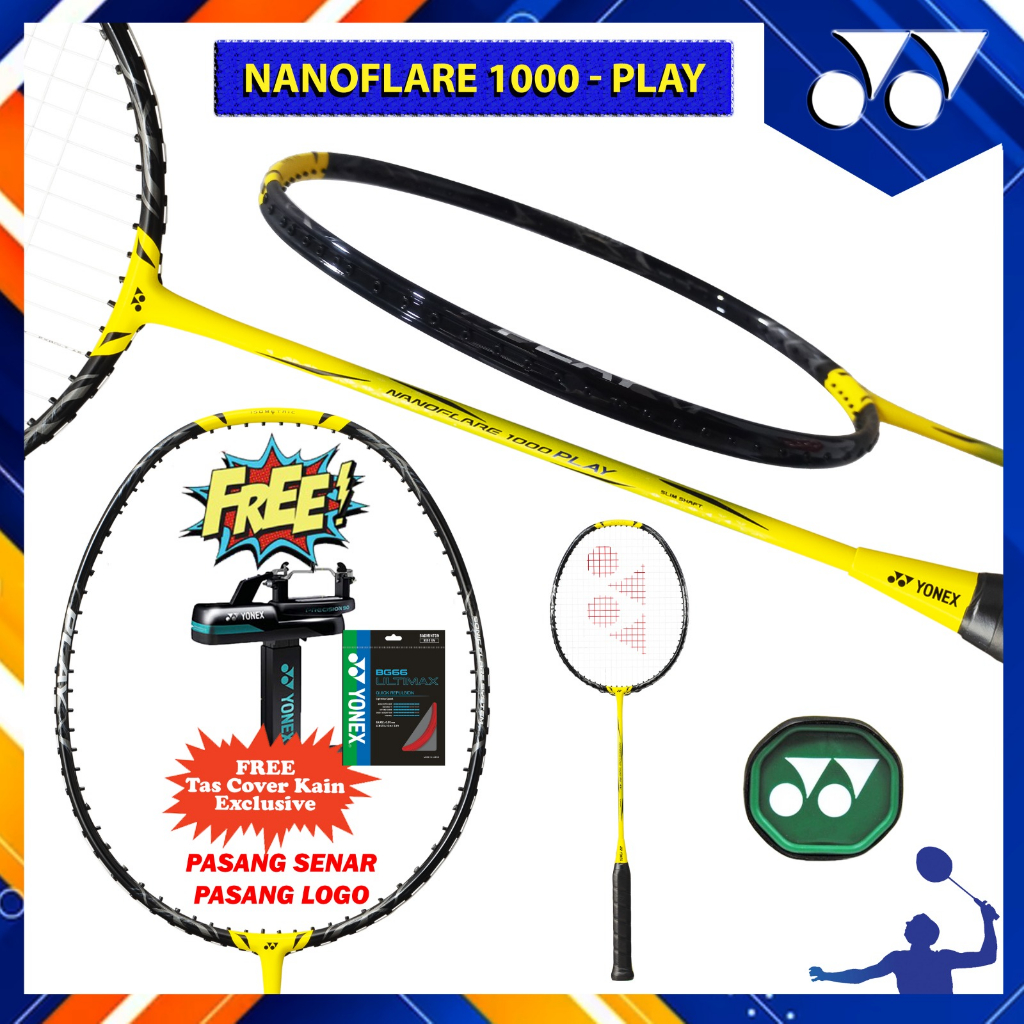 Jual Raket Badminton Original Yonex Nanoflare 1000 Play Lighting Yellow | Shopee Indonesia