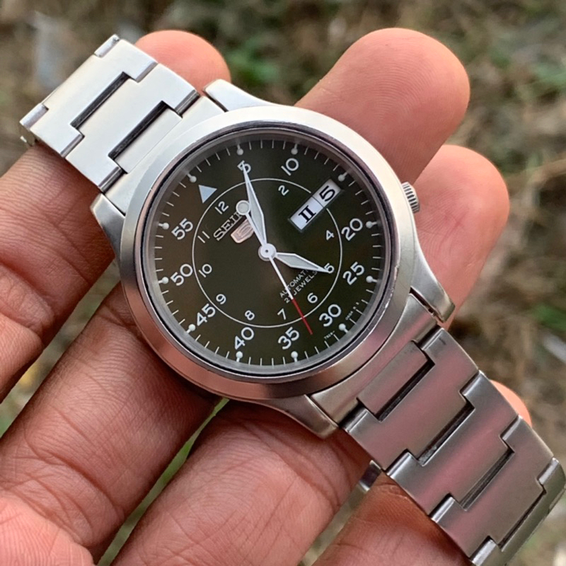Jual seiko 5 automatic green military snk809k1 | Shopee Indonesia