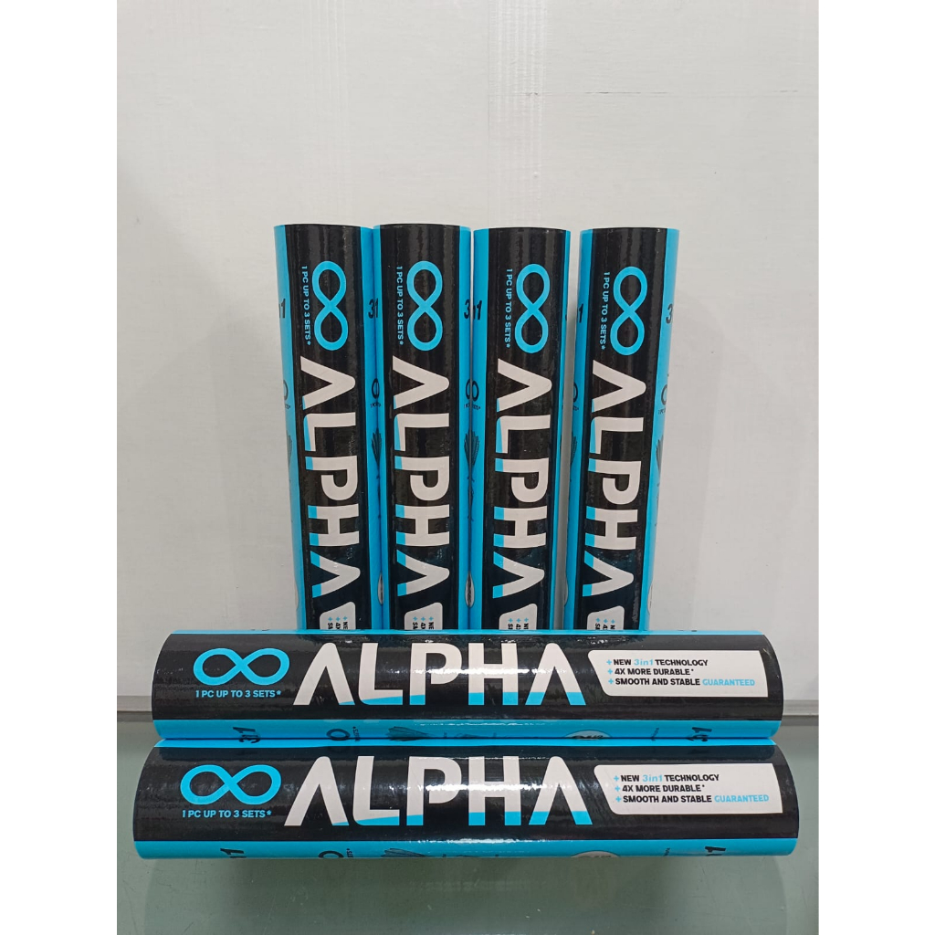 Jual Shuttlecock Alpha Black 3 in 1 Speed 75/77 | Shopee Indonesia