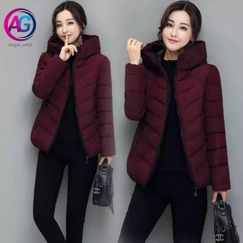 Jual jaket musim dingin wanita the exclusive kekinian hijau army hitam ...