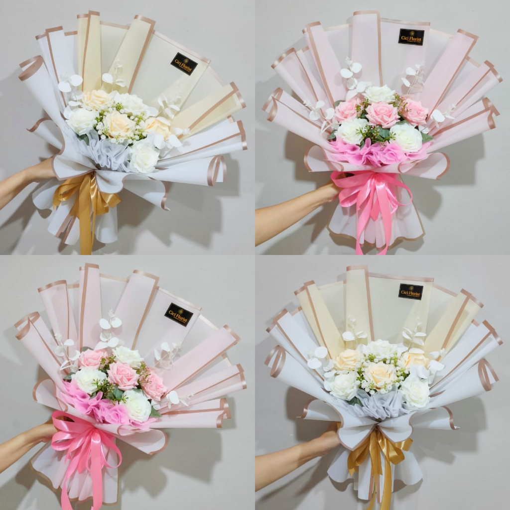 Jual Buket Bunga Mawar Premium Artificial (Size Large) | Shopee Indonesia