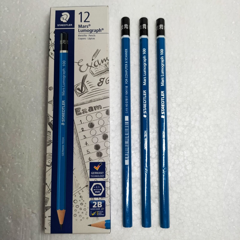Jual (1Dus) Pensil Staedtler 2B Mars Lumograph Pencil 100% Original 12pcs ( 1 Dus Box 12 pcs ...
