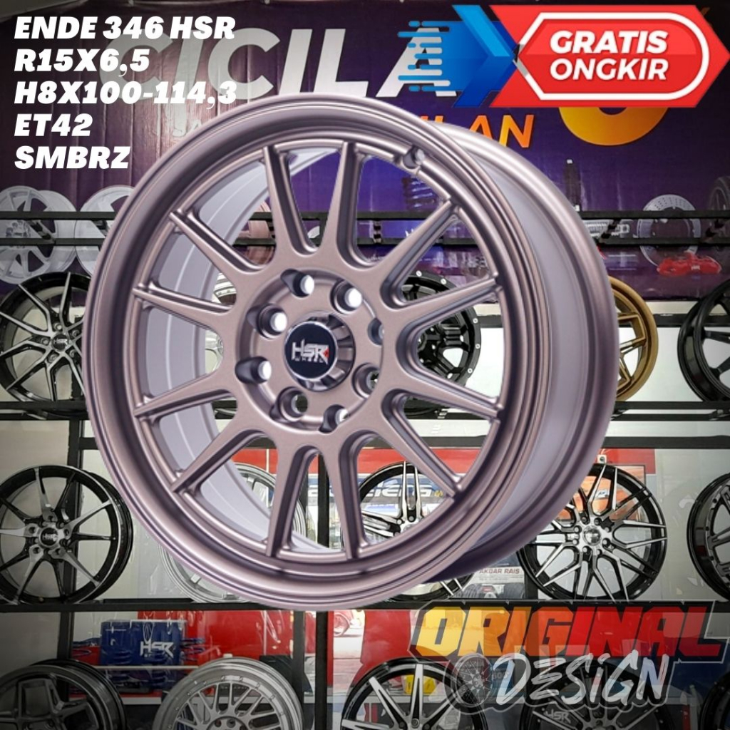 Jual Velg Mobil Ring 15 JDM HSR ENDE R15 Lebar 6,5 Lobang 4 ET42 BRONZE | Shopee Indonesia