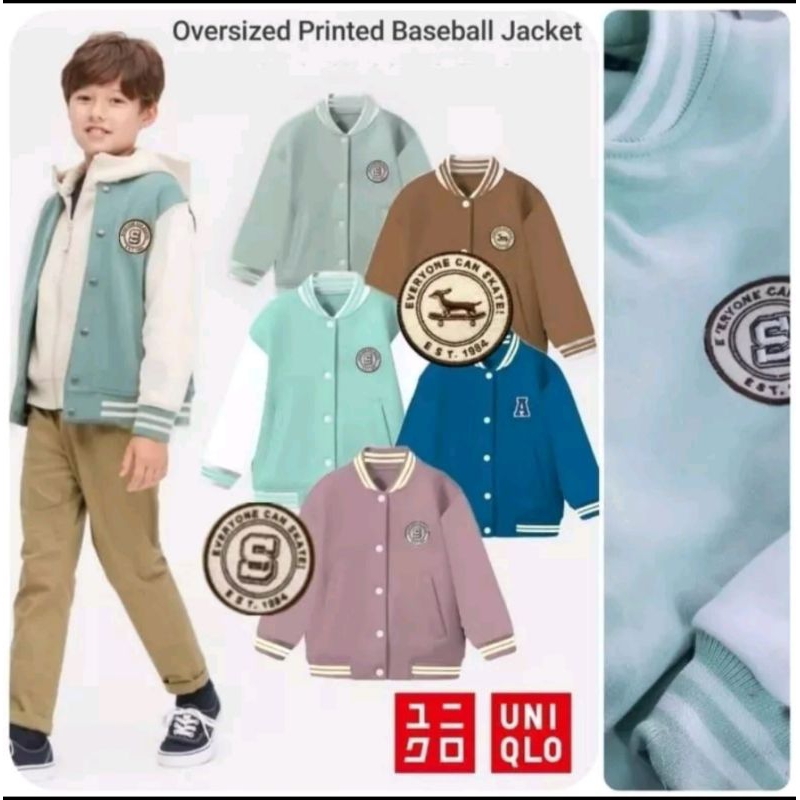 Jual uniqlo jaket baseball anak / jaket uniqlo anak | Shopee Indonesia