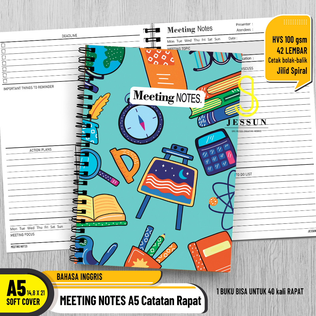 Jual 𝗠𝗘𝗘𝗧𝗜𝗡𝗚 𝗡𝗢𝗧𝗘𝗦 𝗔𝟱 NOTULEN RAPAT SPIRAL | Shopee Indonesia