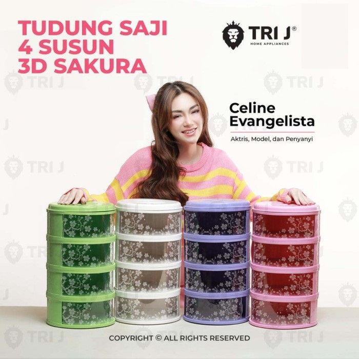 Jual RAK SUSUN 4 Tudung Saji 4 Susun Rak Penutup Makanan Lauk 4 Tingkat ...