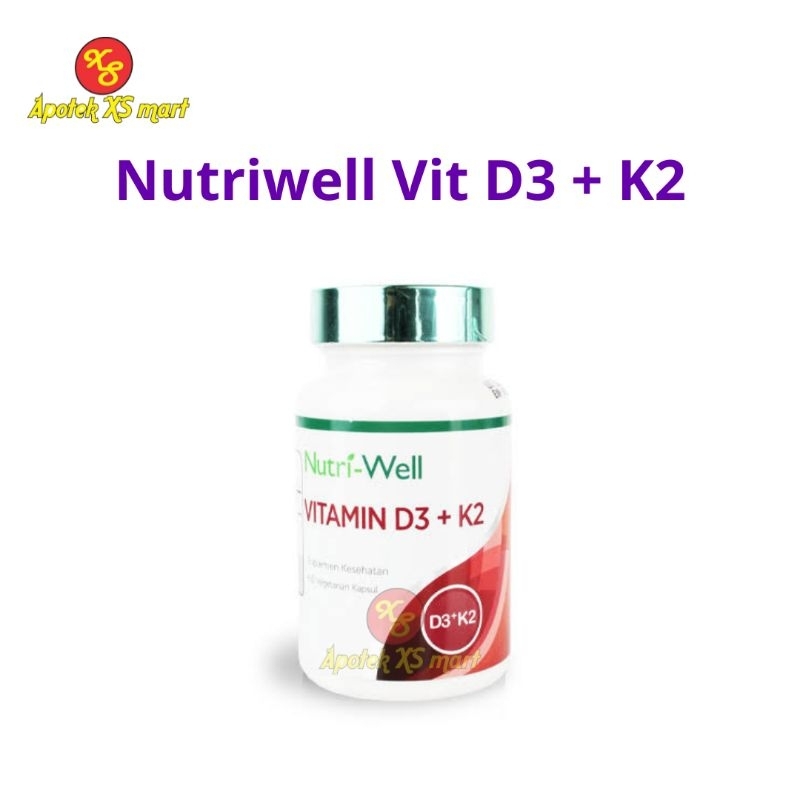 Jual NUTRIWELL VITAMIN D3+K2 @60 KAPS - MEMELIHARA KESEHATAN TUBUH | Shopee Indonesia