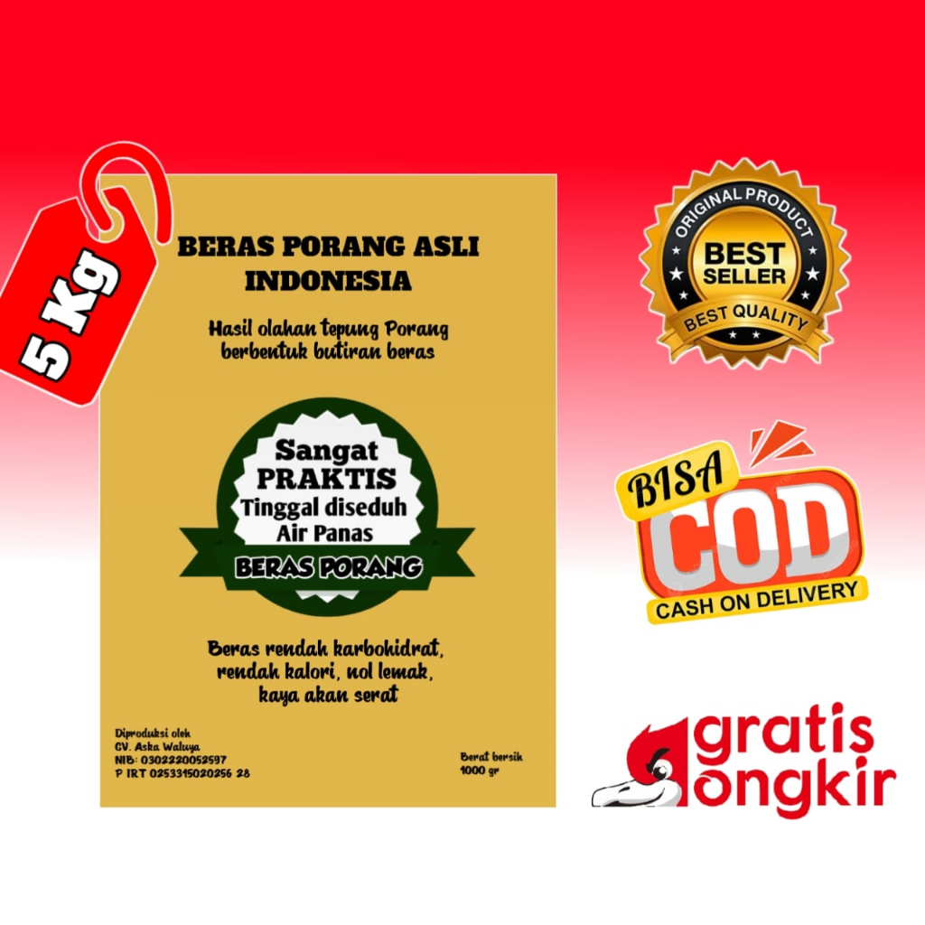 Jual Beras Porang Murah Curah 5 Kg | Shopee Indonesia