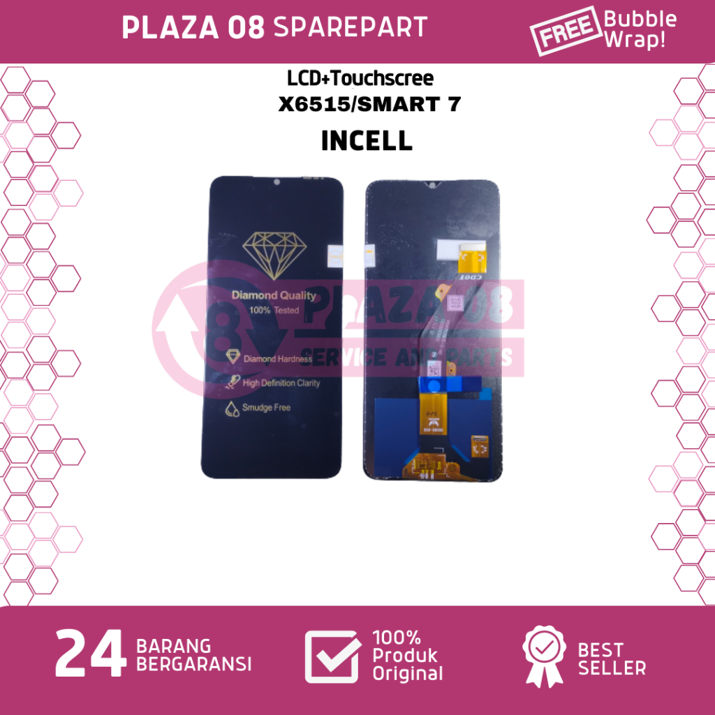 Jual LCD + Touchscreen INFINIX X6515/INFINIX SMART 7 BLACK (INCELL ...