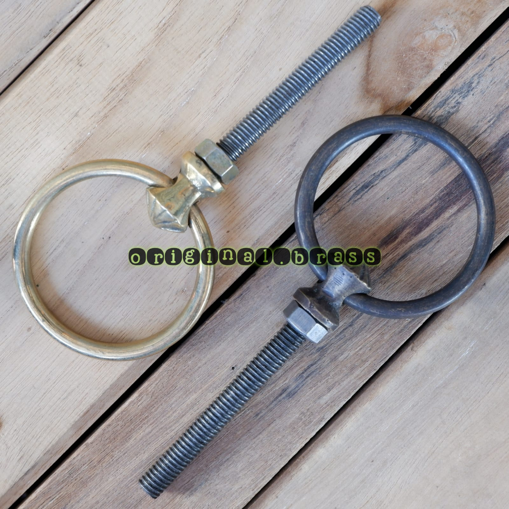 Jual Knop pintu laci bulat minimalis diameter 5,5cm kuningan antik ...