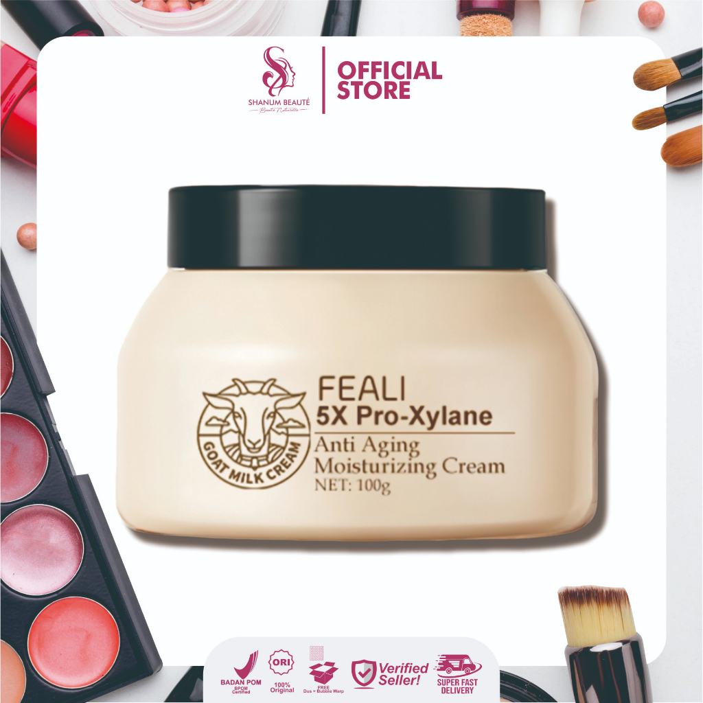 Jual Feali 5X Pro Xylane Goat Milk Anti Aging Moisturizing Crem ...