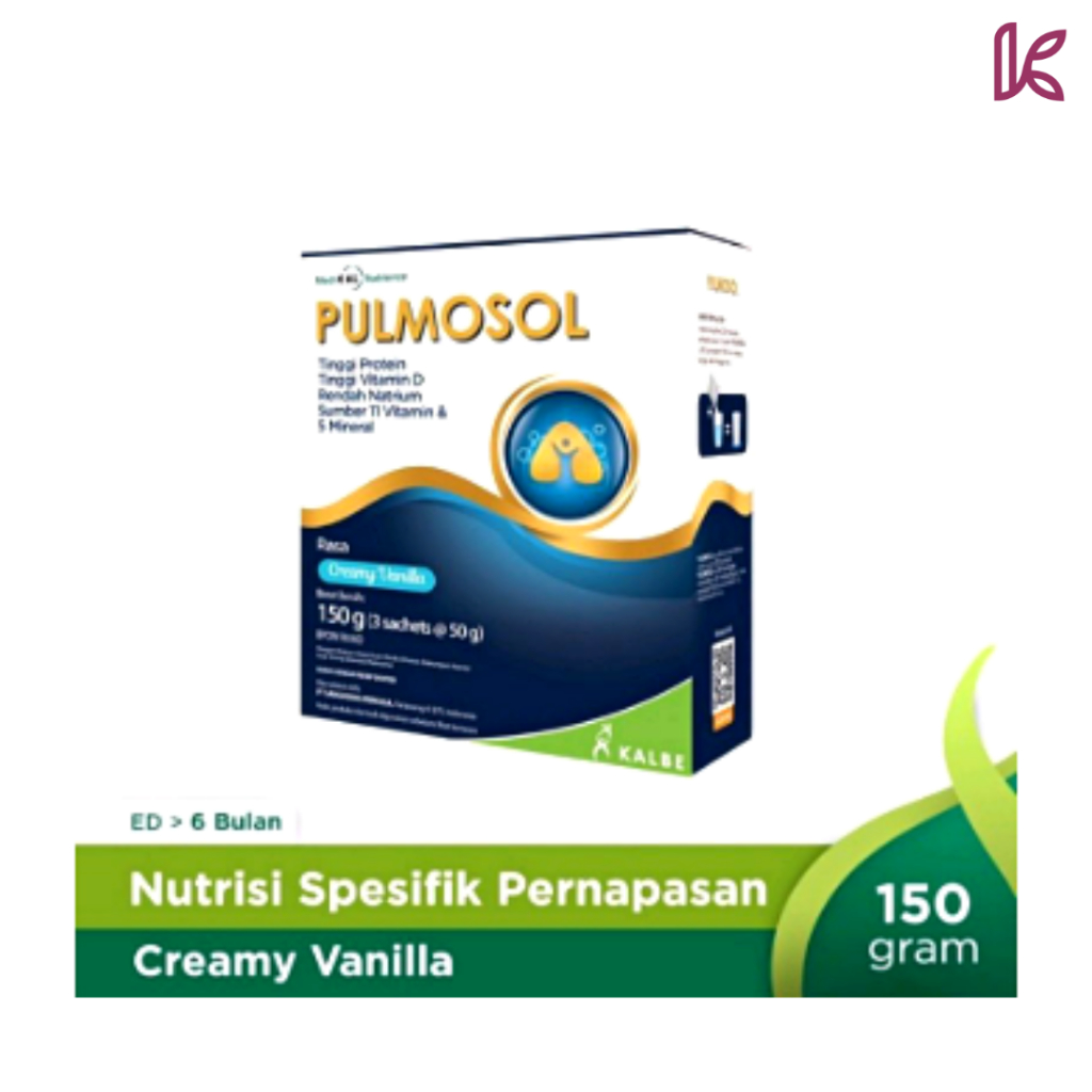 Jual PULMOSOL RASA CREAMY VANILLA 150 G KEBUTUHAN NUTRISI PADA GANGGUAN ...