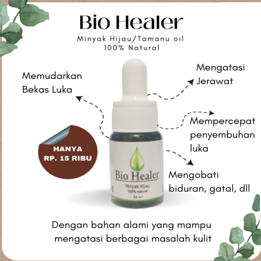 Jual BIO HEALER OIL Minyak Hijau Natural Organic Cold-Pressed Tamanu ...